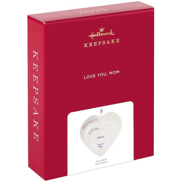 Hallmark | Holiday | New Love You Mom Porcelain Heart Hallmark Keepsake ...
